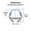 78" Mini-Round LED Strip Channel