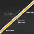 Candlelight Warm White Dotless COB 24V LED Strip 75W 2400K
